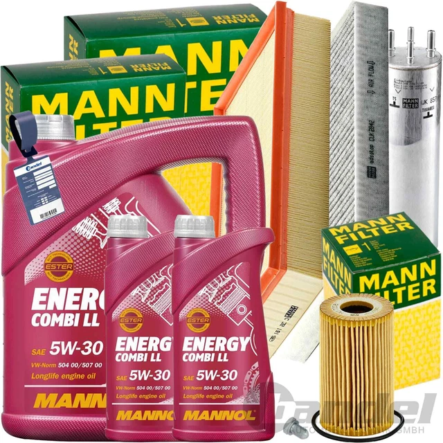 MANN RÉVISION + 7L mannol 5W30 L'Huile De Moteur Convient pour VW T5 T6 ...