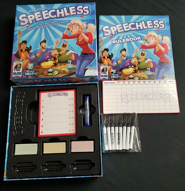 SPEECHLESS BOARD GAME Arcane Wonders party acting Dice Tower Essentials ...