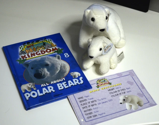 MY ANIMAL KINGDOM: All About Polar Bears, 2 toys, hardcover book incl ...