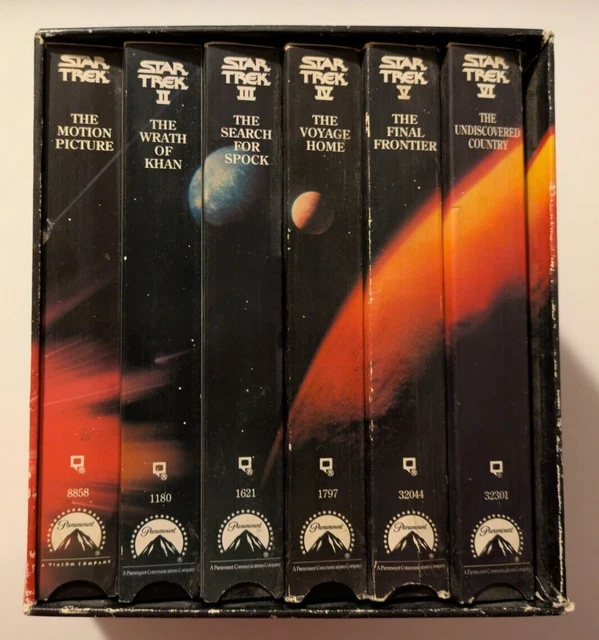 STAR TREK THE Movie Collection VHS 6 Tape Box Set Complete Vintage Slipcase 1993 £13.88 ...