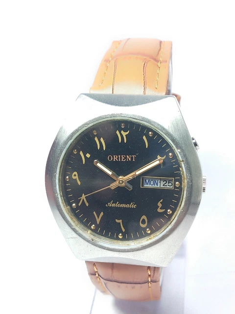 VINTAGE ORIENT Automatic Movement Day Date Analog Dial Wrist Watch A185 ...
