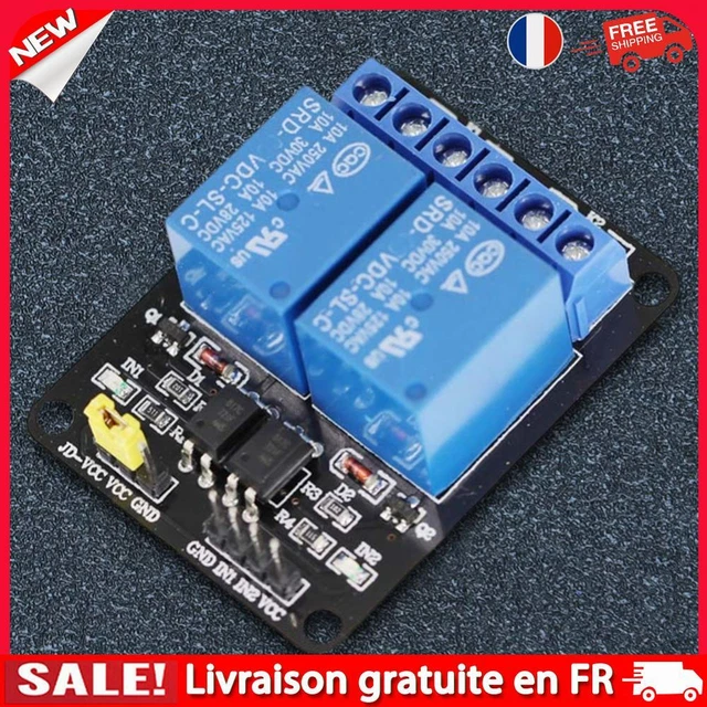 RELAY MODULE LED Indicator Relay Interface Board with Optocoupler (2 ...