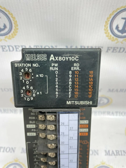 MITSUBISHI ELECTRIC AX80Y10C PLC Input Output Unit Melsec A6DIN1C Prog ...