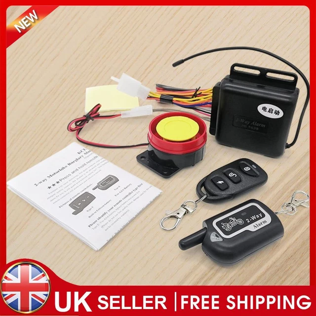 CAR SECURITY ALARM System 2 Way Remote Control Burglar 12V Keyless ...