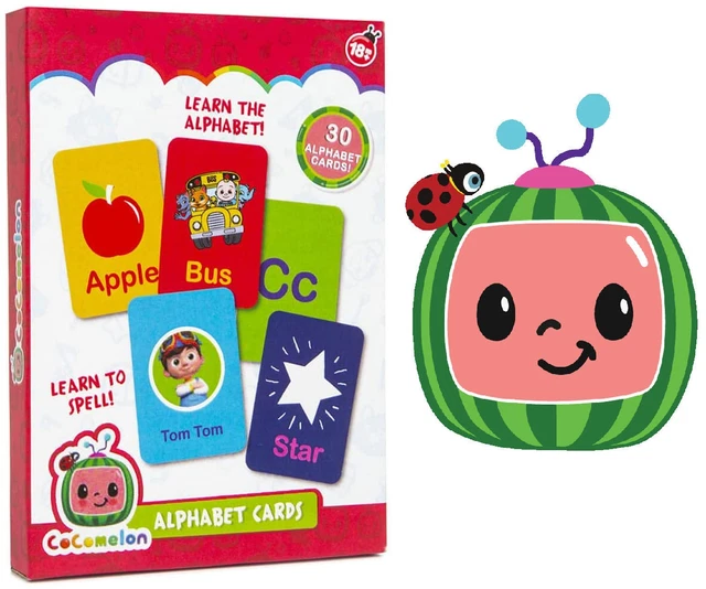 COCOMELON FIRST LEARNING Cards Alphabet Spelling 30 Cards Double Sided ...