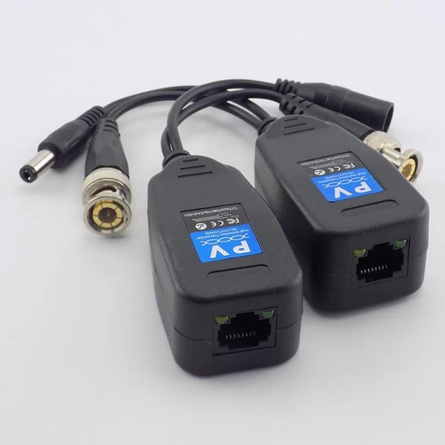 POWER VIDEO TO RJ45 Connectors CCTV Connector Passive CCTV Balun ...