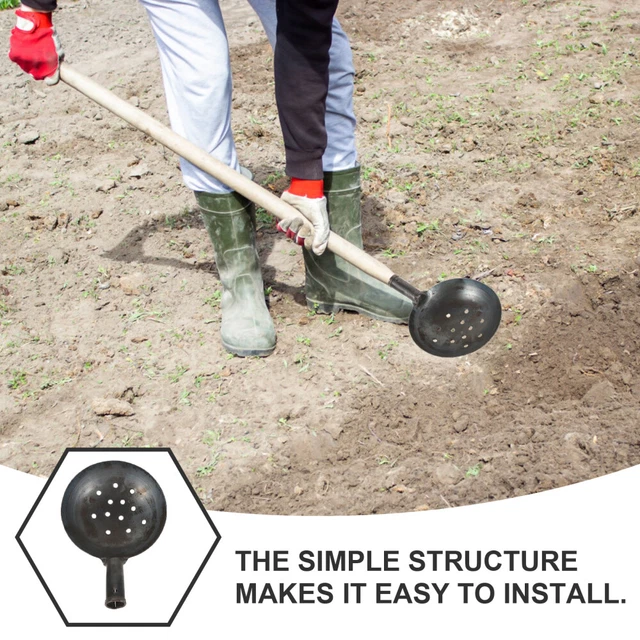 IRON ROUND LADLE Cleaning Scoop For Digging And Sifting Soil Gardening ...
