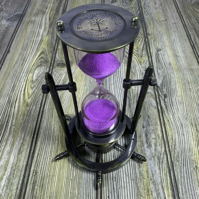Vintage Sand Timer Hourglass Compass Timer Sand Clock Home Office