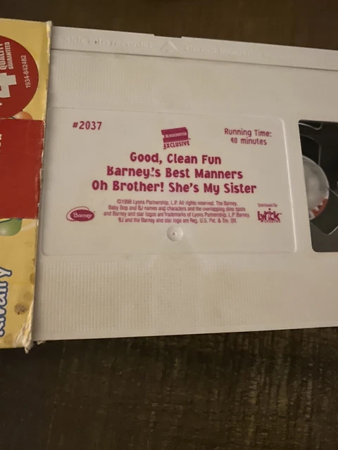 PLAY AND LEARN With Barney Blockbuster/Kidmongous VHS $70.27 - PicClick CA