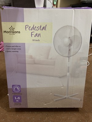 MORRISONS PEDESTAL FAN 16" 16 Inch 45w 1.6m 📦🚚 New Boxed £18.00 ...
