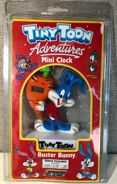 TINY TOONS BUSTER BUNNY Mini Desk Table Clock New 1990 Warner Bros. £18 ...