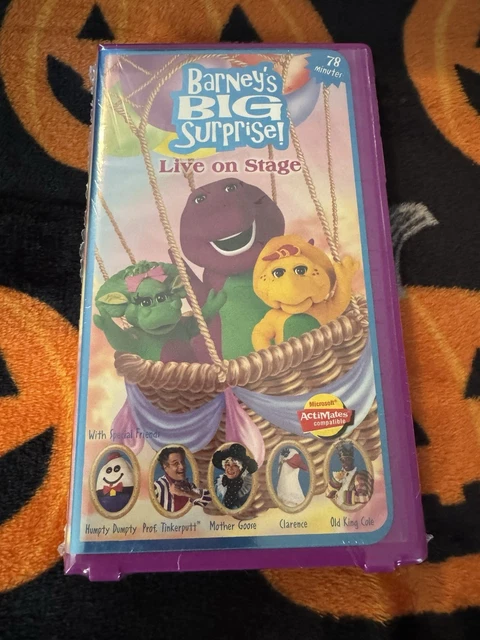 BARNEY'S BIG SURPRISE: Live On Stage VHS Tape 2000 Reprint ULTRA RARE £ ...
