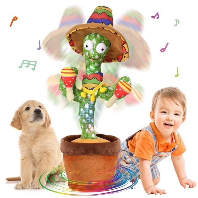 DANCING CACTUS PLUSH Toy Wiggle Singing Talking Recording Cactus Plush ...