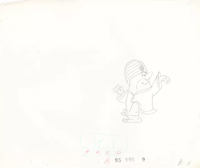 Flintstones Barney Rubble Animation Art Cel Drawing Hanna Barbera 11