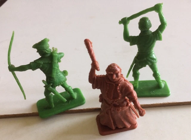 VINTAGE PLASTIC 'KELLOGG'S Crescent' ROBIN HOOD/LITTLE JOHN/FRIAR TUCK ...