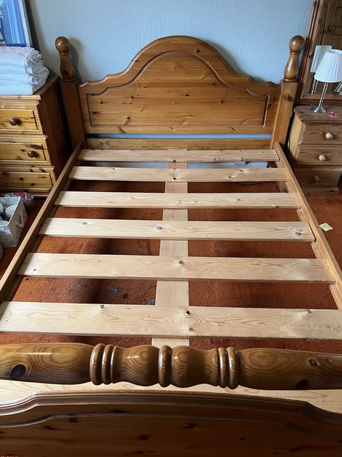 SOLID WOOD PINE Double Bed Frame £21.50 - PicClick UK