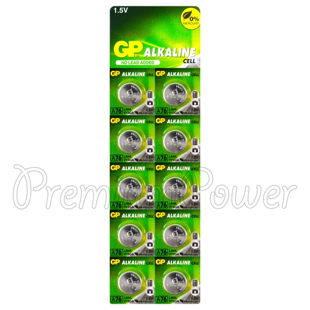 10 X GP Alkaline A76 LR44 batteries 1.5V AG13 303 357 V13GA L1154 SR44 $12.28 - PicClick AU