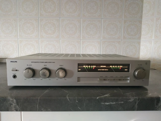 AMPLIFICATORE HIFI PHILIPS F4121 + Omaggio Philips Tuner Am-Fm Stereo ...