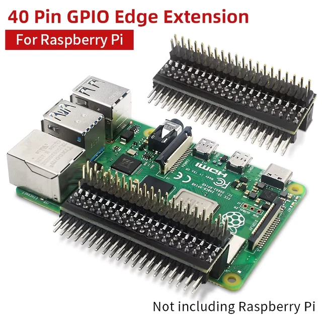 RASPBERRY PI 40 Pin GPIO Extension Header Double Row Right Angle GPIO ...