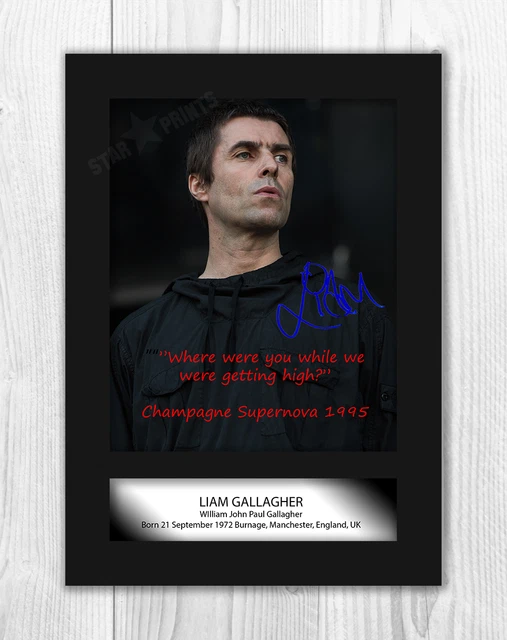 LIAM GALLAGHER 1 A4 reproduction autograph photograph poster choice of ...