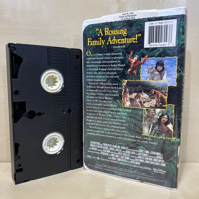 DISNEY THE JUNGLE BOOK Live Action Movie VHS Clamshell w/ Jason Scott ...