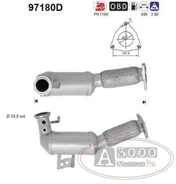 CATALIZZATORE DFC VOLVO XC60 2.4TDI D5 AWD DPF 2400 cc 169 Kw / 230 cv D5244T23 EUR 441,94 ...