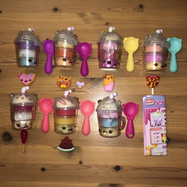 NUM NOMS SNACKABLES Bundle Silly Shakes X 7 Scented Toys Food Themed ...