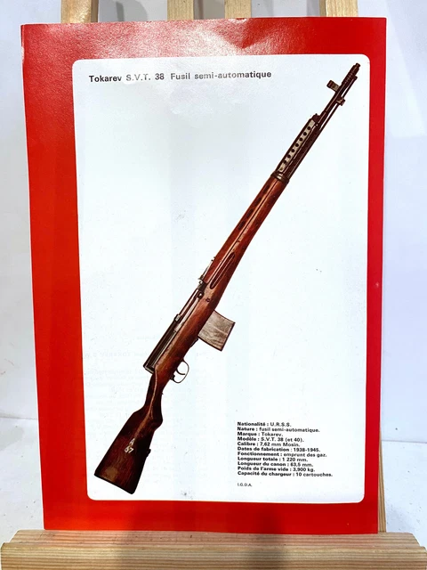 ANCIENNE AFFICHE DOCUMENT militaire fusil Tokarev SVT 38 ww1 ww2 EUR 7 ...