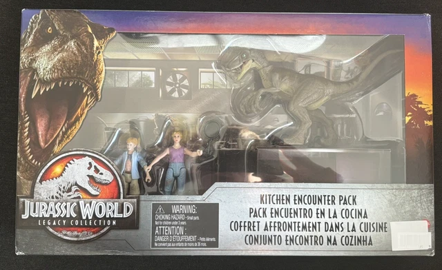 JURASSIC WORLD LEGACY Collection Kitchen Encounter Velociraptor Figure ...