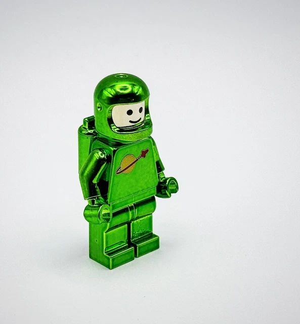 LEGO CHROME GREEN Plated Astronaut Classic Space Mini Figure RARE New ...