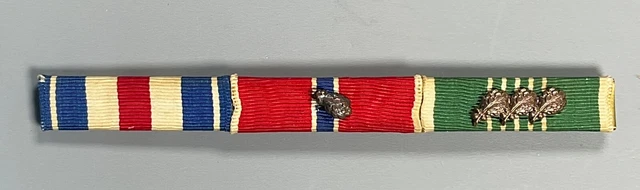 US ARMY RIBBON Bar With Valor Medal, Bronze Star 1 OLC, ARCOM 3 OLC ...