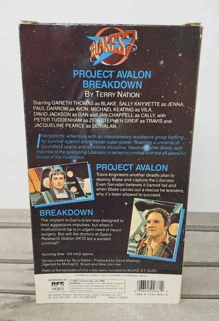 BLAKE'S 7 VHS - BBC Cassette #5 Project Avalon + Breakdown - VTG Sci-Fi ...