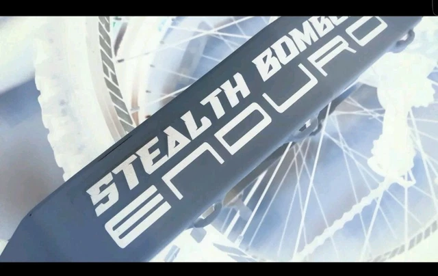 STEALTH BOMBER ENDURO Stickers Set Swing Arm X 2 + Body 210Mm X 2 White ...