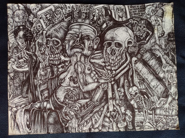 ORIGINAL PRISON PEN And Ink Drawing Tattoo Evil Possession Dark ...