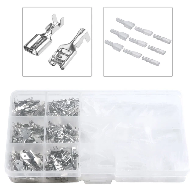 270 PI CES ENSEMBLE de connecteurs de borne sertir taille mixte avec manches EUR 11,95 - PicClick FR