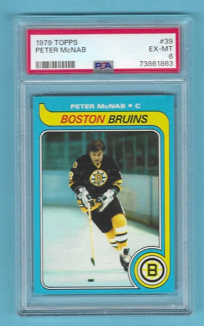 1979-80 TOPPS 39 Peter McNab Boston Bruins! PSA 6 EX-MT! Undergraded ...