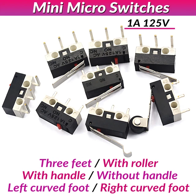 MINI MICRO SWITCHES 1A 125V 3 Pin Limit Switch 3D Printer PACK OF10 ...