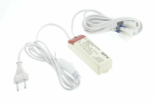 TRANSFO HALOGEN 12V Transformer VDE Dimmable with Cable + Male 35 ...