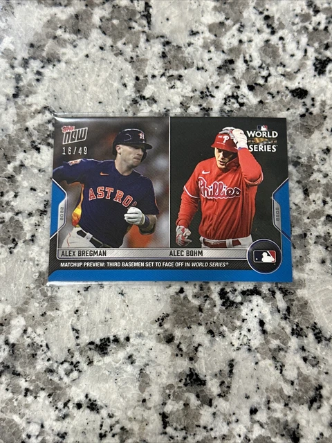 ALEX BREGMAN ALEC Bohm 2022 Topps Now WSM-5 Houston Astros Phillies ...