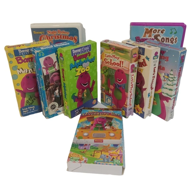 BARNEY VHS TAPES Set Of 9 Barneys Adventure Bus Barneys Alphabet Zoo ...