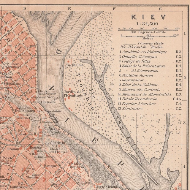 KYIV ORIGINAL CITY plan Київ map 1902 UKRAINE Kiev $55.00 - PicClick