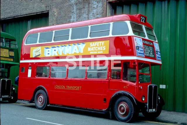 LONDON TRANSPORT AEC Regent Bus Rt1 1990 Original Slide+Copyright £2.00 ...