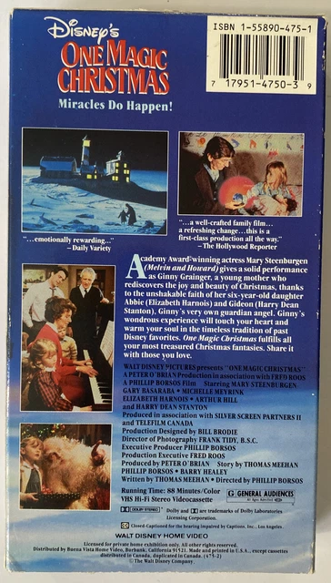 WALT DISNEY’S ONE Magic Christmas (VHS, 1985) Mary Steenburgen FAST ...