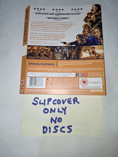 FREE FIRE BLU-RAY. Slipcover Only. No Discs. Genuine Product. Fast ...