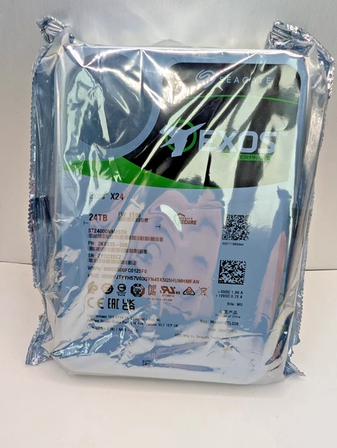 SEAGATE EXOS X24 24TB SAS 12Gb/s 7200RPM Enterprise ST24000NM007H EUR ...