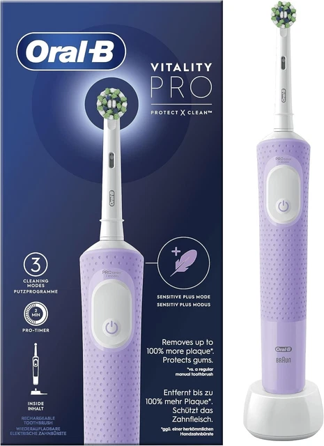 ORAL-B VITALITY PRO Rechargeable 🪥 Purple Toothbrush 🎁 Great Gift EUR ...