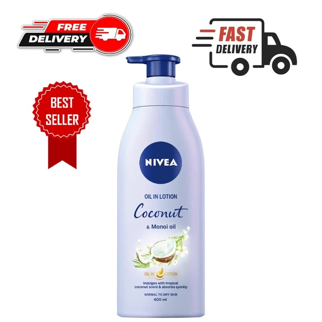 NIVEA COCONUT & Monoi Oil In Lotion (400ml) - Tropical Scent, Powerful ...