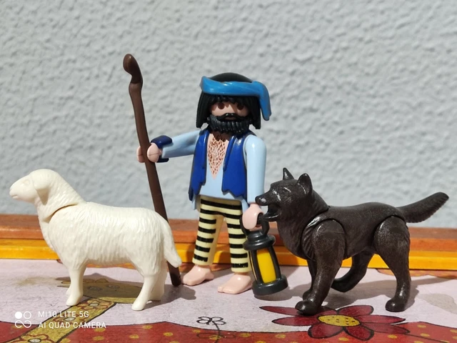 PLAYMOBIL FIGURE SHEPHERD Sheep Medieval Dog Belen Shepherd Figures £6. ...