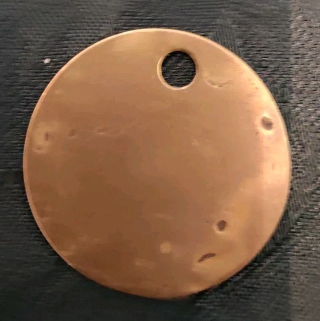 PRE-1947 COLLIERY PIT Check Tally - marked FRYSTON COLLIERY No 696 £1. ...