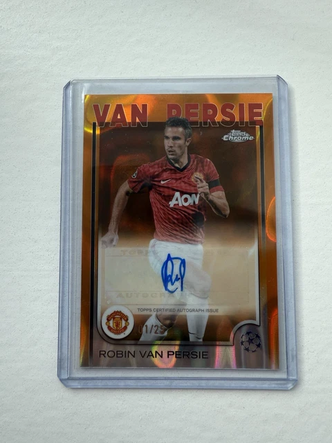 TOPPS ROBIN VAN Persie UCC /25 Manchester United Auto Number 1 £83.90 ...